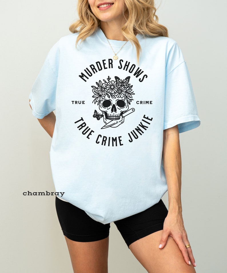 Flower Skull Shirt, Murder Show Podcast, Podcast Lover, Comfy Clothes ...