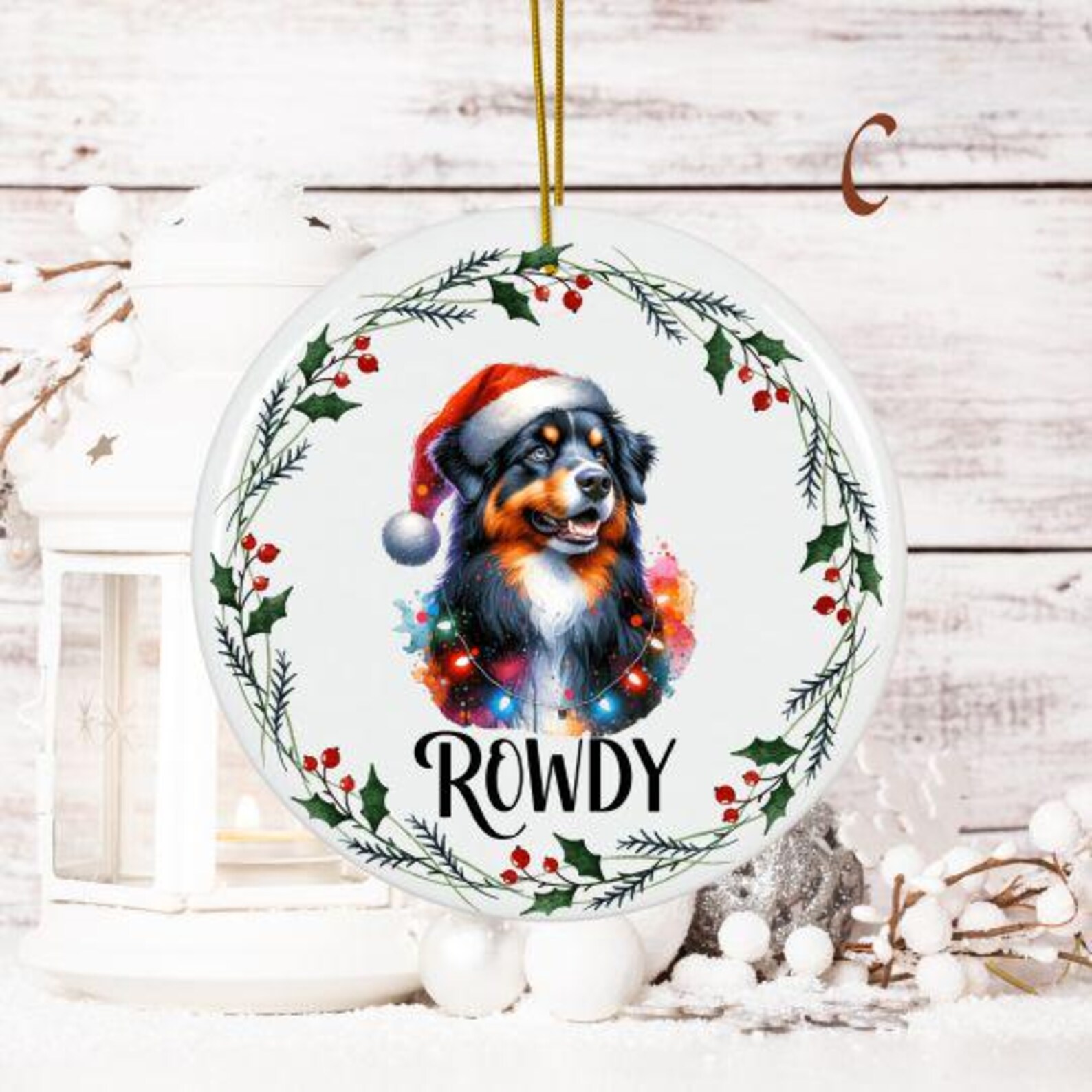 Custom Australian Shepherd Dog Christmas Ornament, Shepherd Dog Mom ...