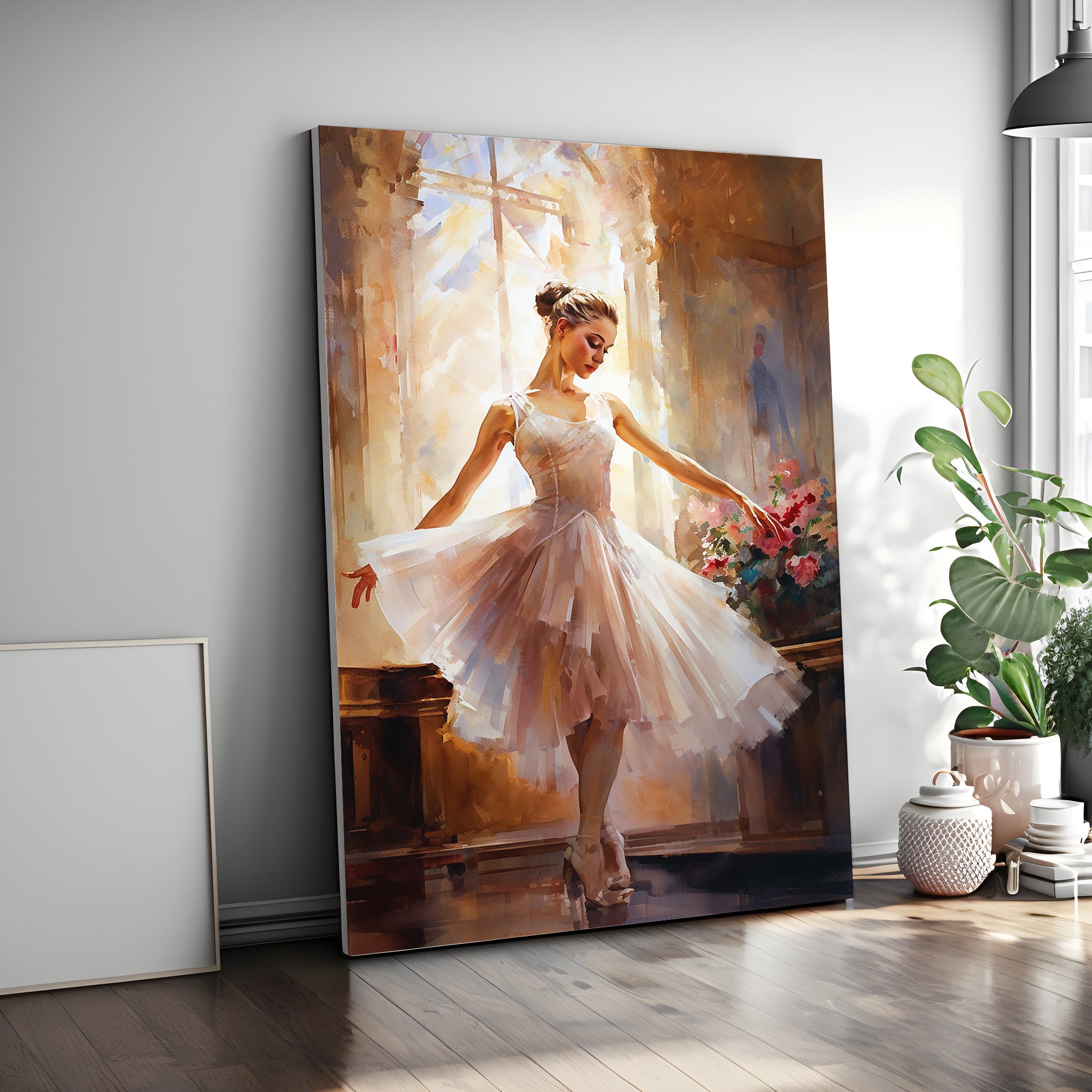 Ballet Inspired Watercolor Canvas3 Thick Canvas Art With a High-quality ...