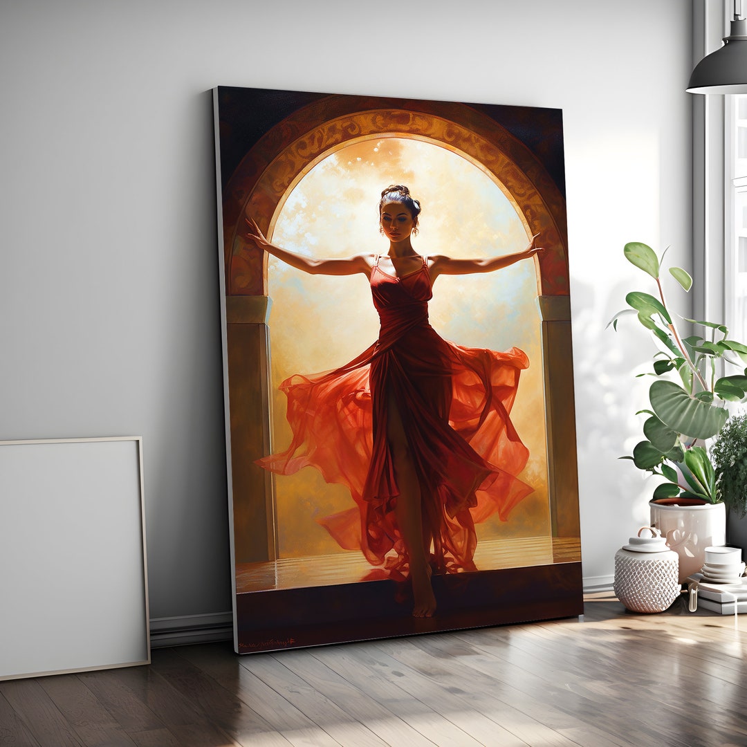 Exalted Ballet Dancer9 Thick Canvas Art With a High-quality Frame ...