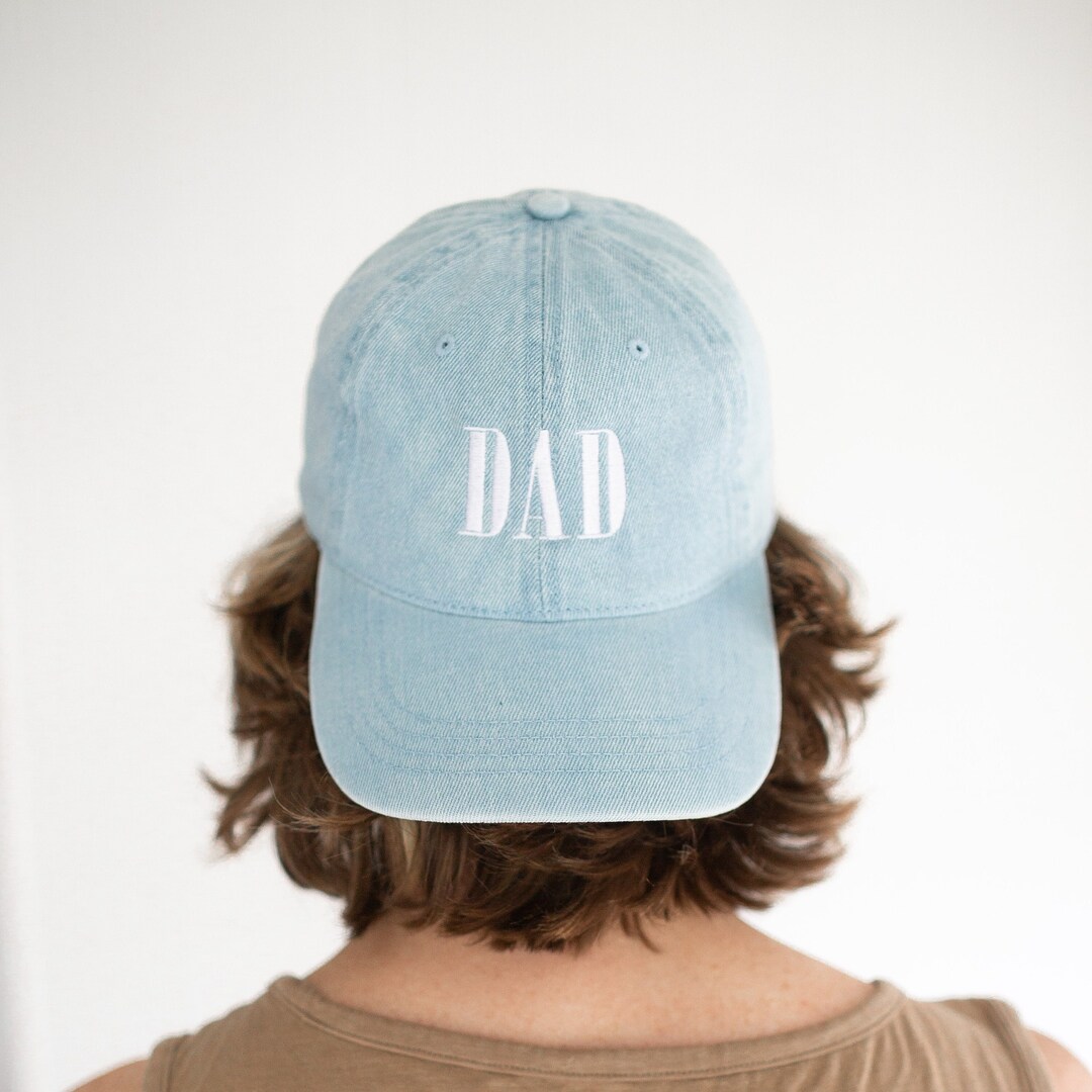 Embroidered Dad Denim Hat, Father's Day, Dad Hat, Embroidery, Gift for ...