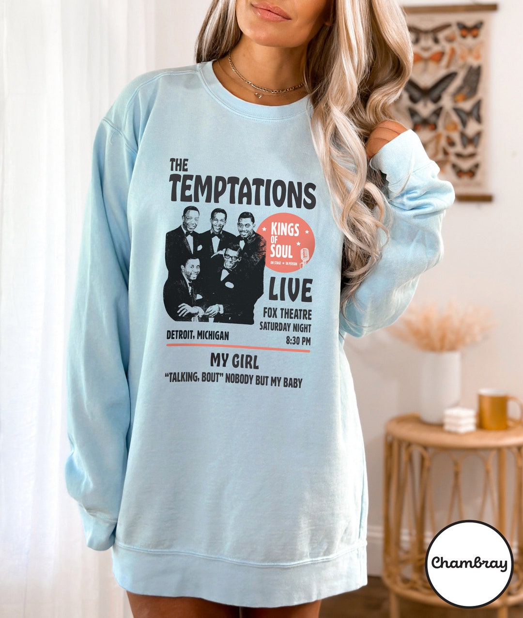 Comfort Colors® the Temptations Sweatshirt, the Temptations, R&B Shirt ...