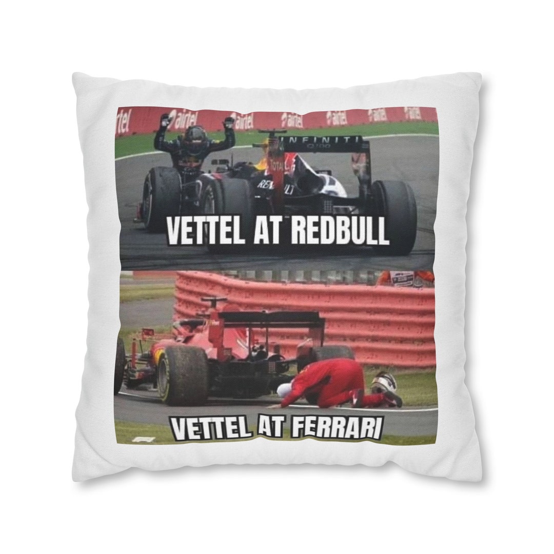 Vettel Formula 1 Meme, Meme Pillow Case, Spun Polyester Square Pillow ...