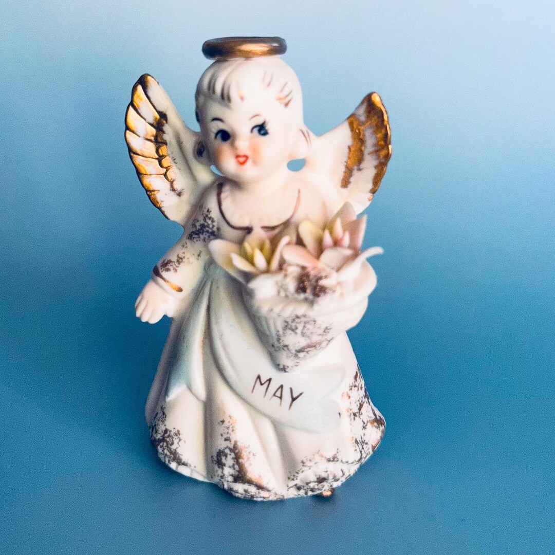 Vintage May Angel Figurine – Lefton Style Birth Month – 1950s Japan ...