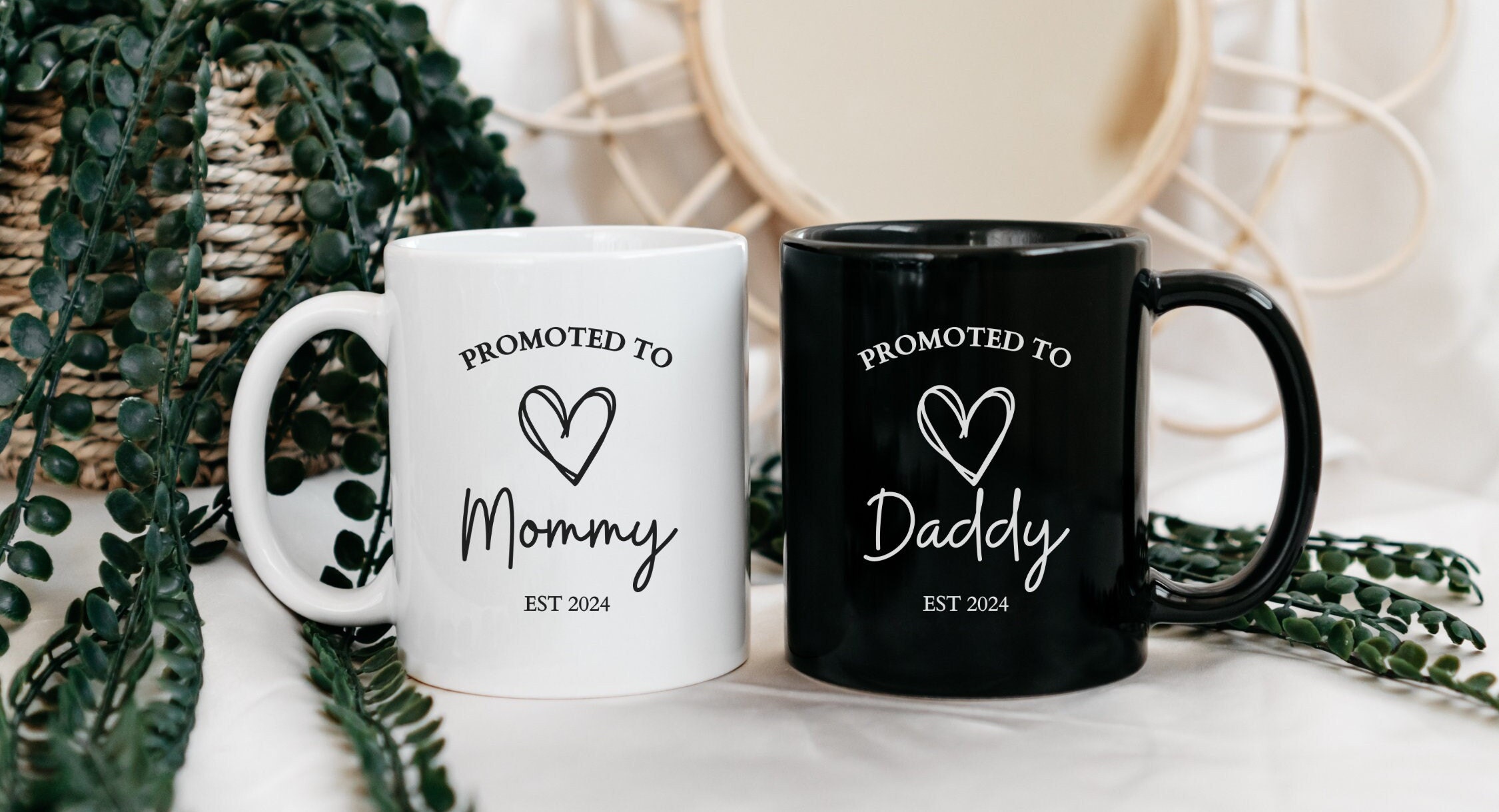 New Parents Mug Set, Ideal Gift for New Mom and Dad, Soon-to-be Parents ...
