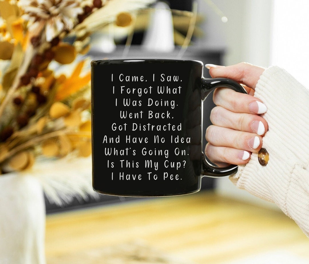 I Came I Saw I Forgot Mug, Sarcastic Senior Coffee Mug, Funny Work Mug ...