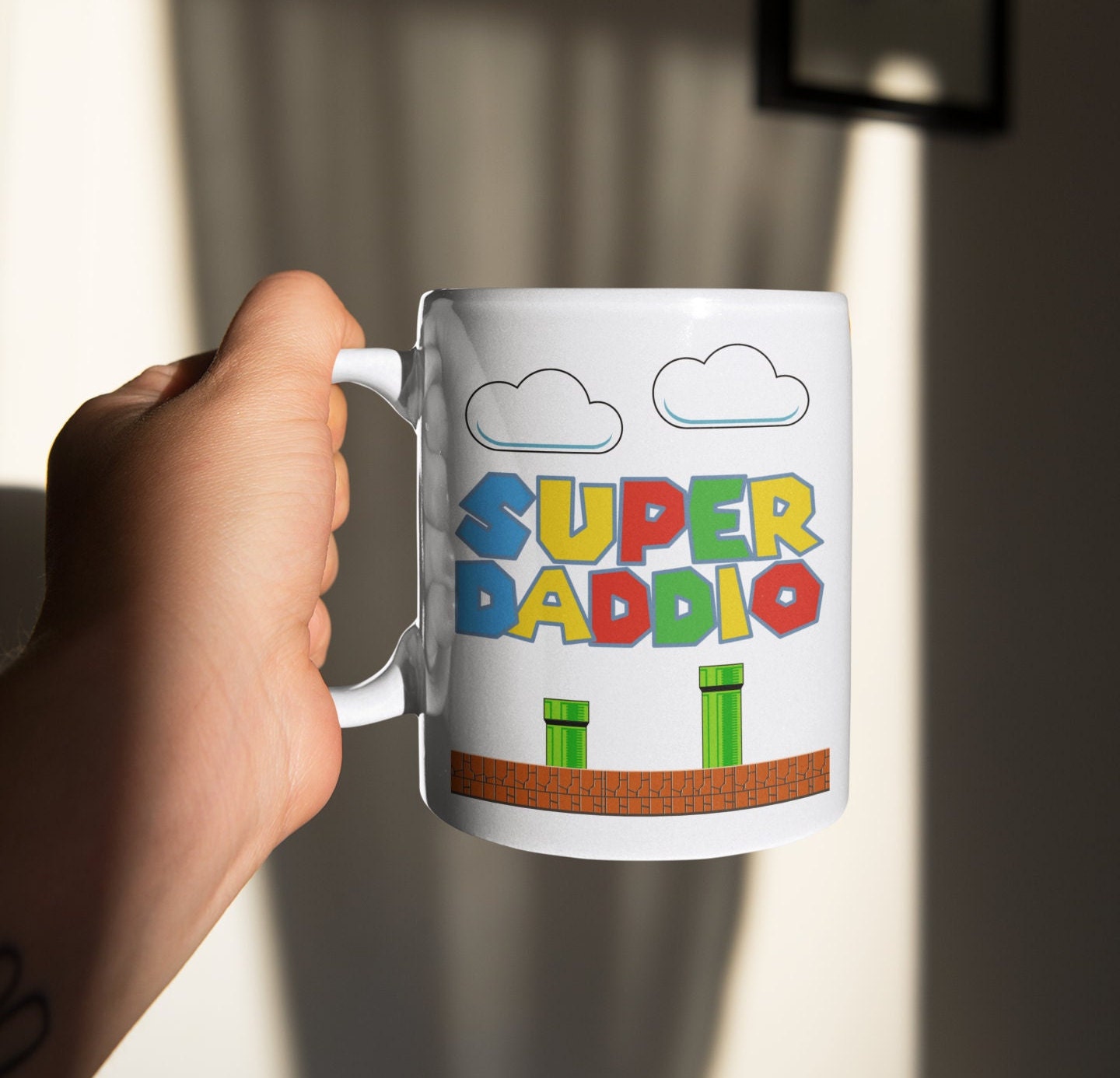 Super Daddio Mug, Funny Dad Mug, Super Dad Mug, Fathers Day Gift, Funny Mug, Gamer Daddy Mug ...