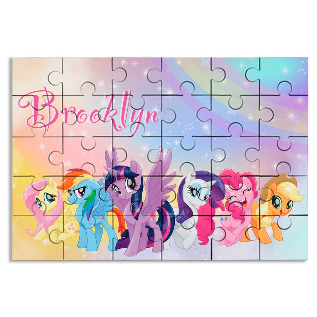 Little Pony Jigsaw Puzzle With Name 30pcs 7.5x9.5in - Etsy