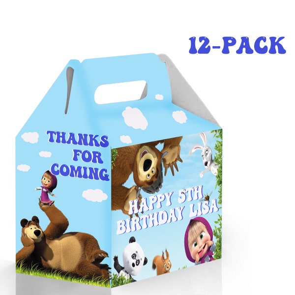 Masha And The Bear Party Box Etsy