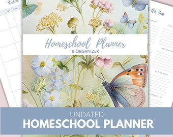 Undated Homeschool Planner: 24-page Teacher Organizer (PDF Printable ...