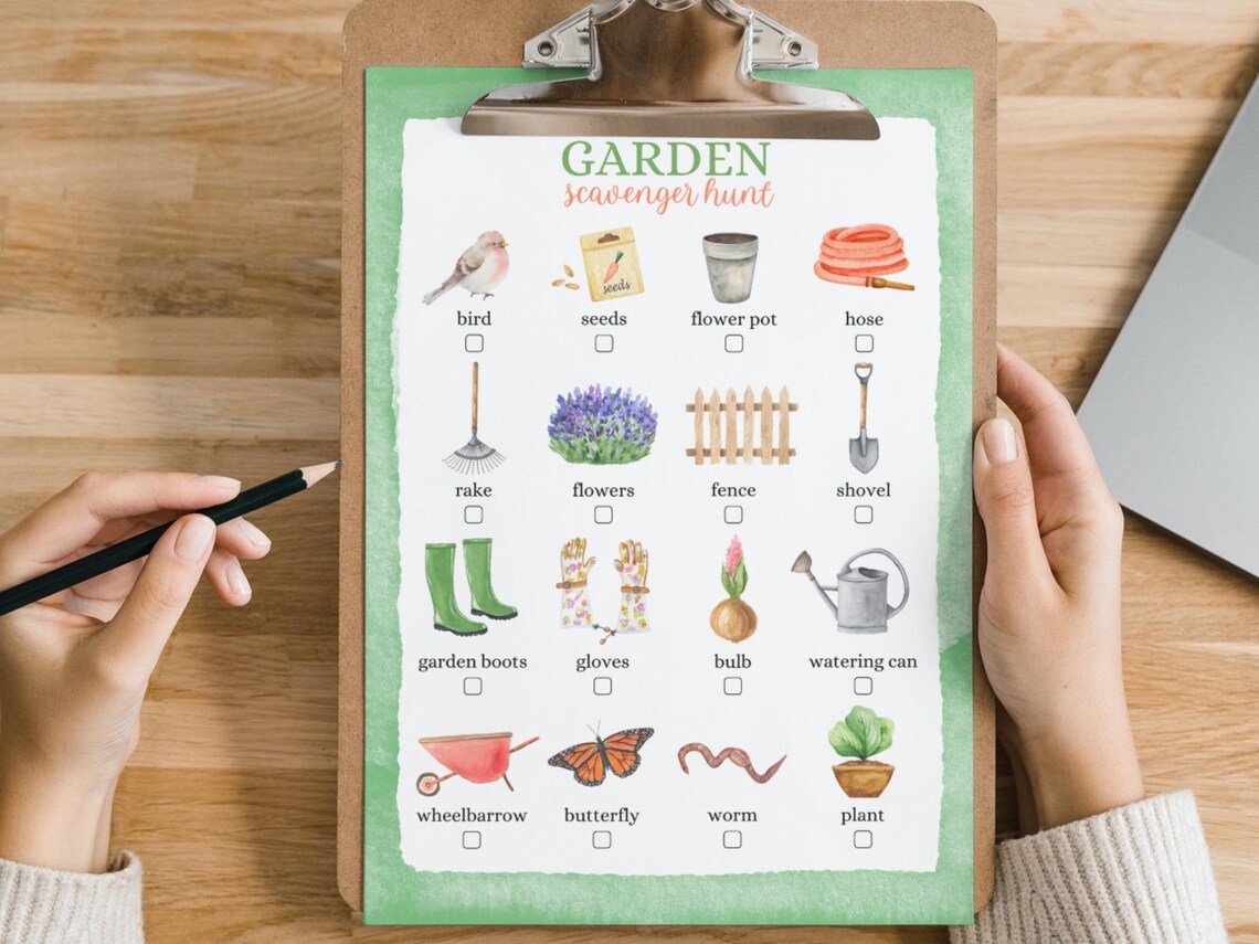 Spring Garden Scavenger Hunt Printable (PDF) - Etsy