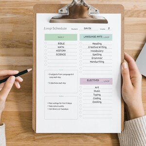 Homeschool Loop Schedule Planner: Printable PDF - Etsy
