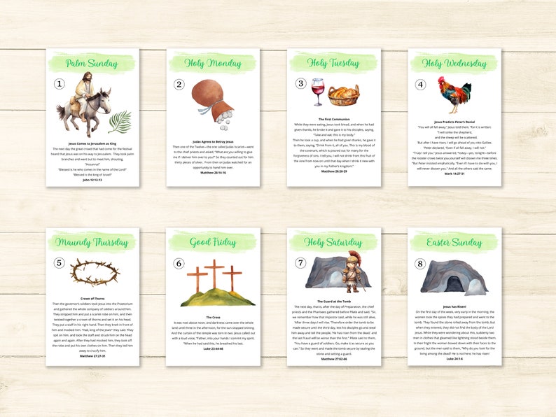 Easter Scripture Countdown, Easter Scripture Cards, Easter Worksheets ...
