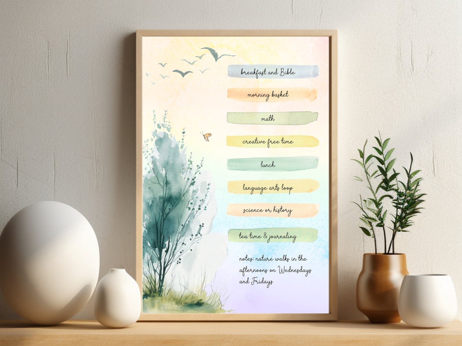 Nature Homeschool Flow Chart: Daily Kids Schedule (PDF/JPG) - Etsy