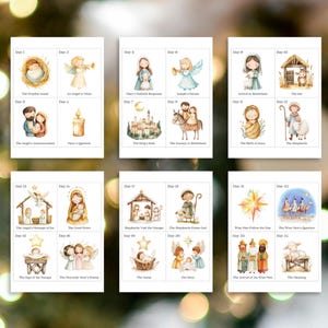 Advent Scripture Cards, Christmas Countdown Printable, Christmas Story ...