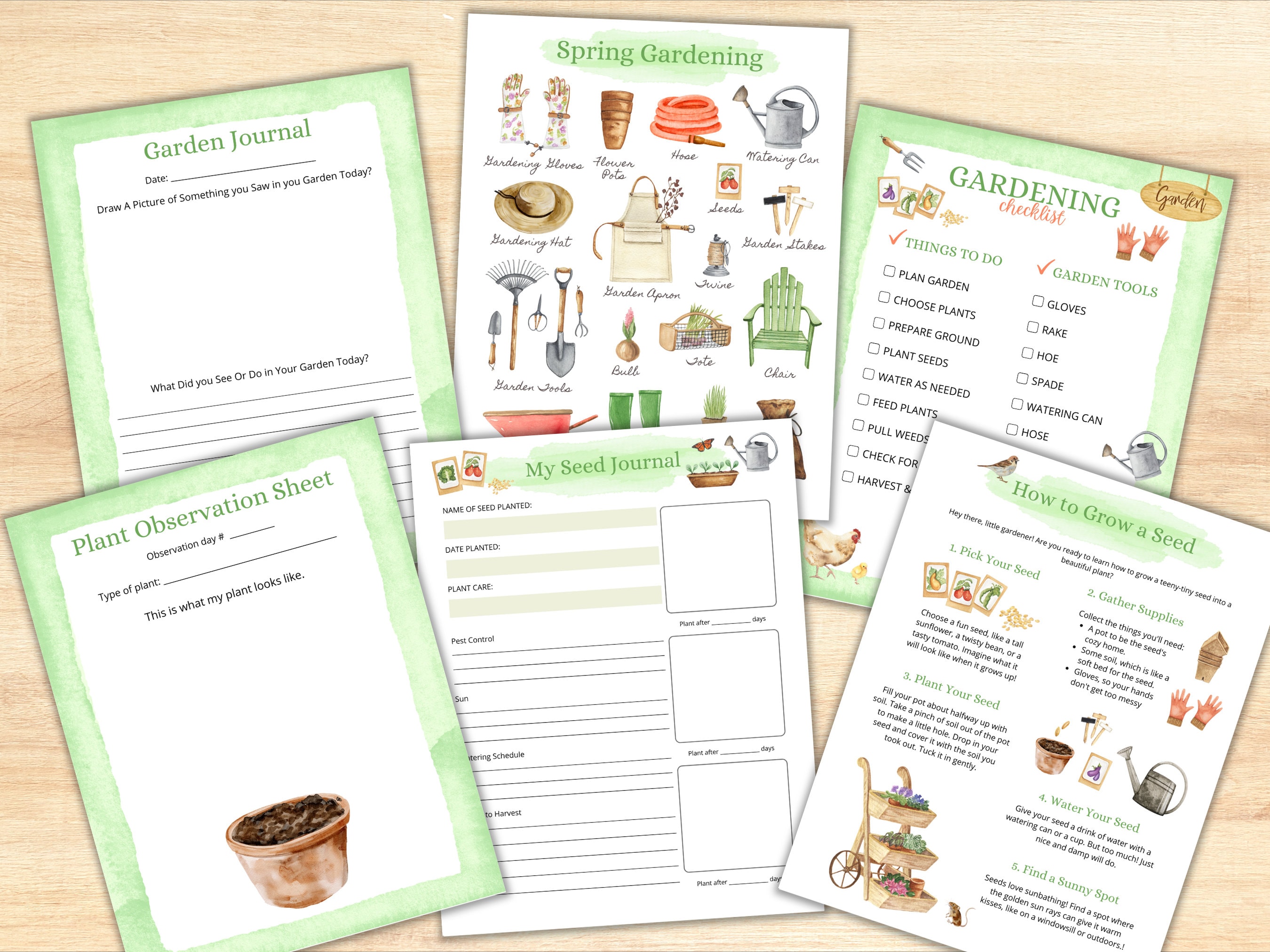 Garden Unit Study, Gardening Activity Pack, Spring Garden Bundle ...