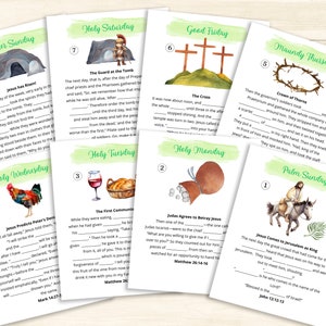 Easter Scripture Cards: Homeschool Activity Worksheets (printable) - Etsy
