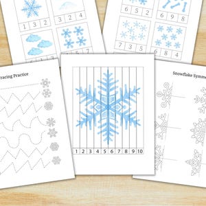 Snowflake Unit Study, Homeschool Worksheets, Snowflake Activity Sheets ...