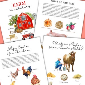 Farm Animals Unit Study, Farmactivity Bundle, Farm Learning, Farm ...