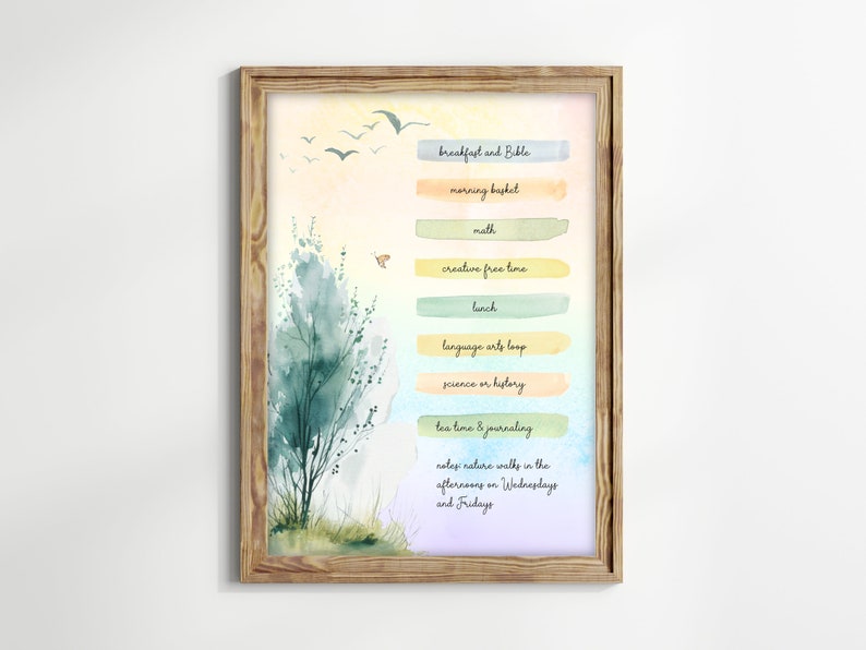 Editable Daily Flow Chart, Daily Homeschool Schedule, Loop Schedule ...