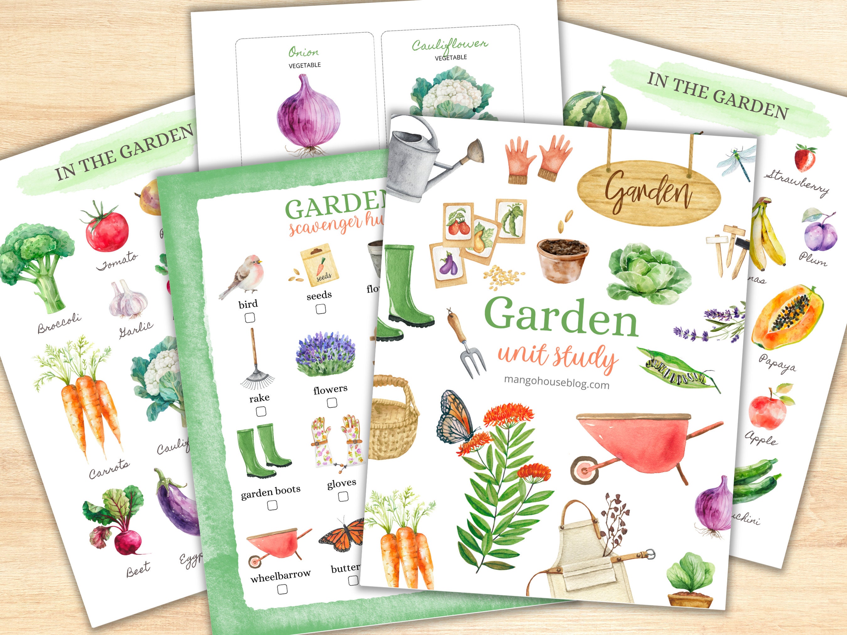 Garden Unit Study: Homeschool Activity Pack (52 Pages) - Etsy