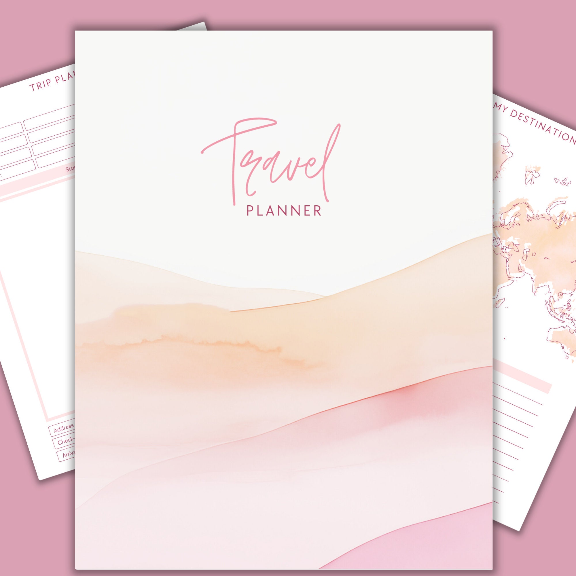 Travel Planner, Travel Journal, Printable Travel Planner, Travel ...