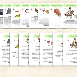 Easter Scripture Countdown, Easter Scripture Cards, Easter Worksheets ...