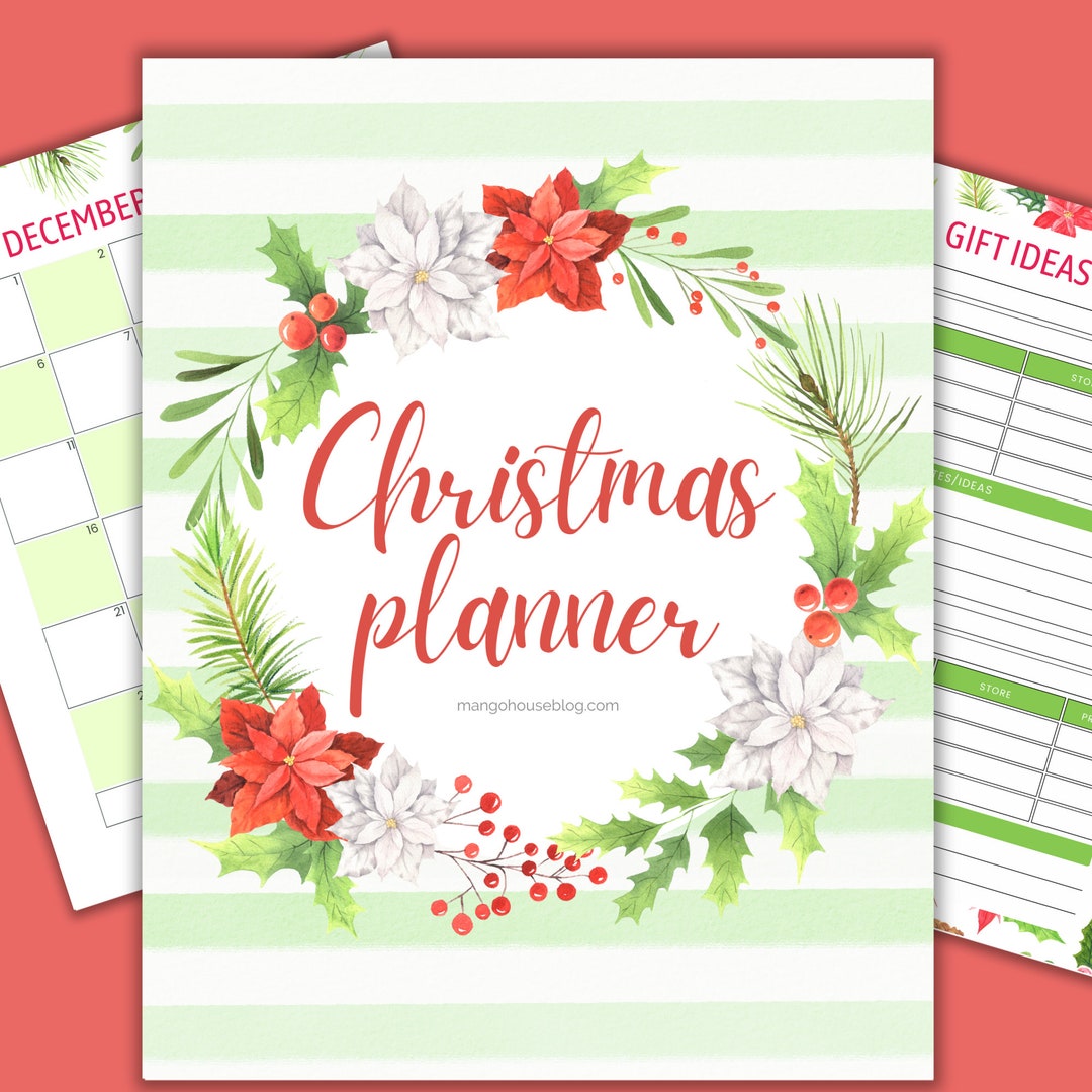 Christmas Planner Printable, Holiday Planner, Christmas Gift Planner ...