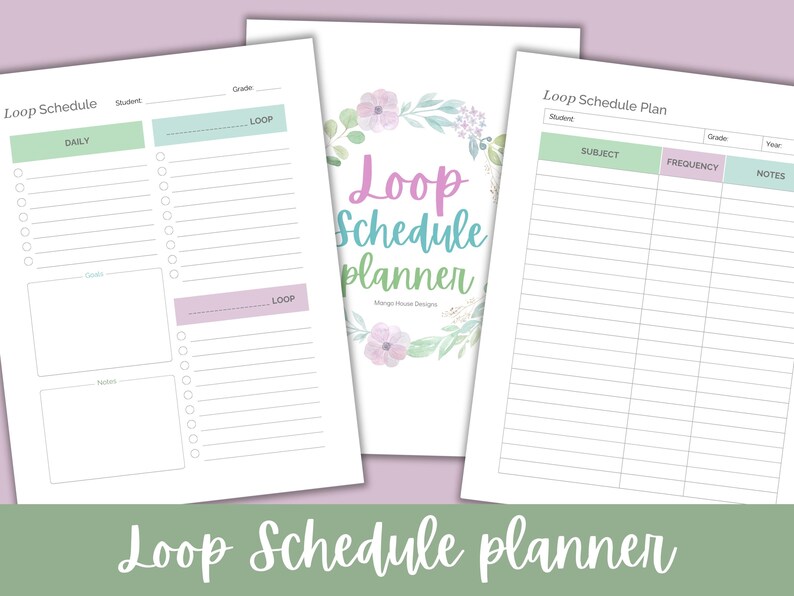 Homeschool Loop Schedule Planner: Printable PDF - Etsy