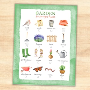 Spring Garden Scavenger Hunt Printable (PDF) - Etsy