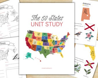 US States Research Pack , Homeschool Geography - Etsy