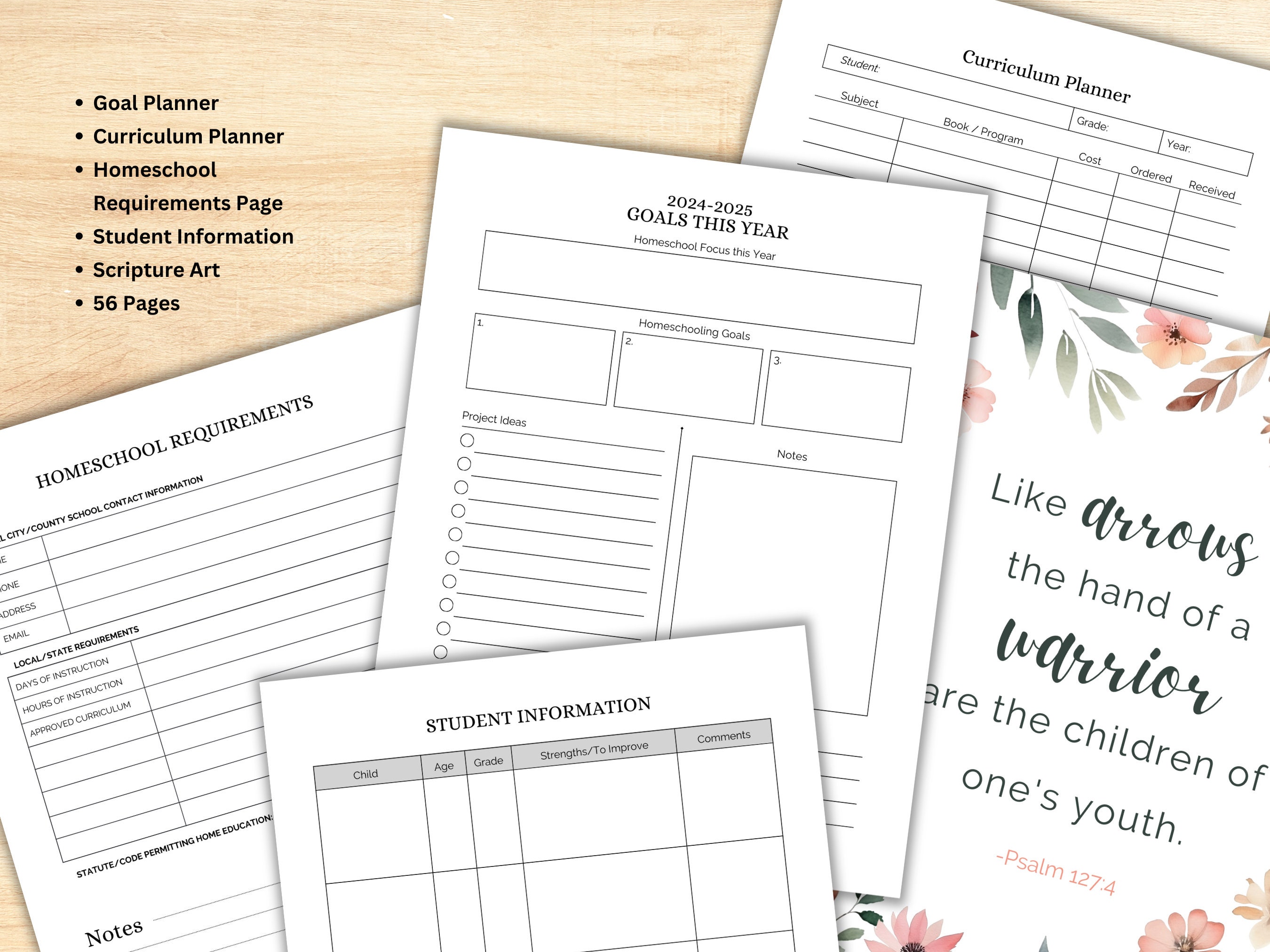 Homeschool Planner Printable, 2024-2025 Homeschool Planner Bundle ...