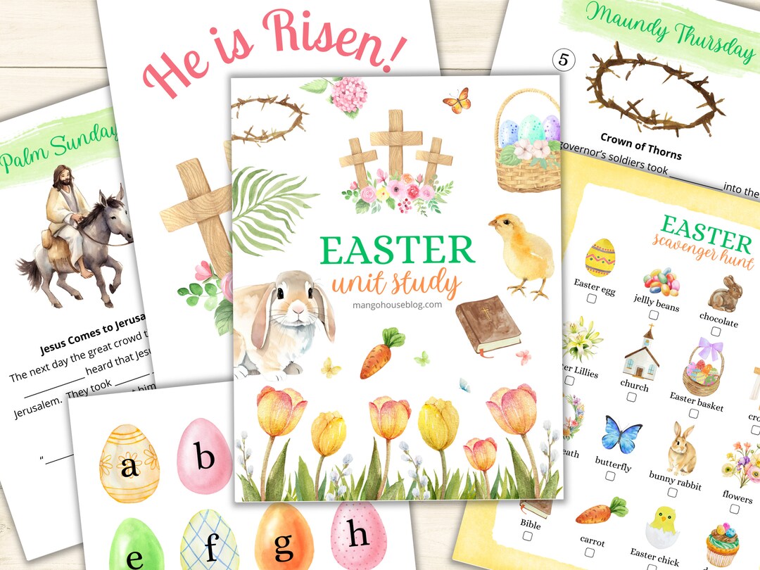 Easter Unit Study, Easter Kids Activities, Easter Scripture Cards ...