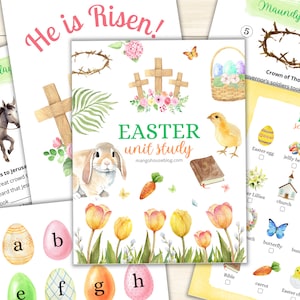 Easter Unit Study, Easter Kids Activities, Easter Scripture Cards ...
