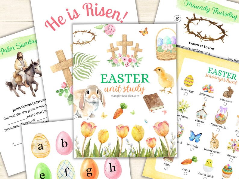 Easter Unit Study, Easter Kids Activities, Easter Scripture Cards ...