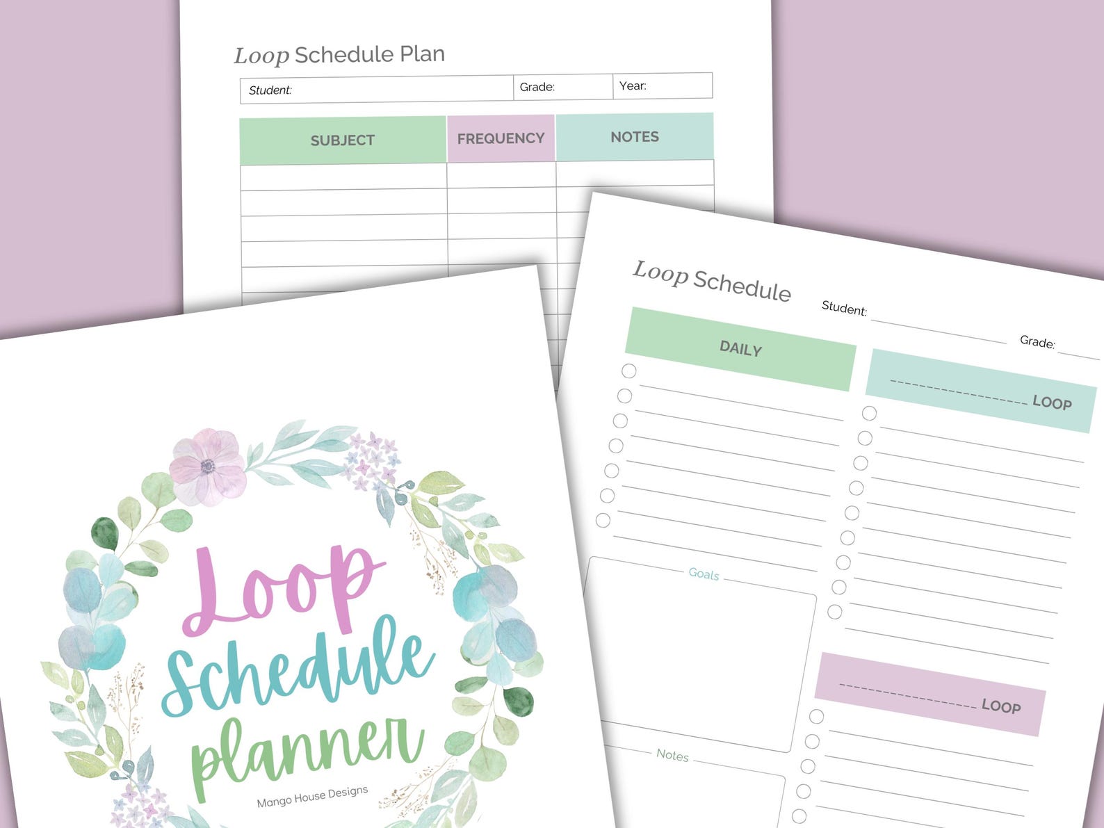 Homeschool Loop Schedule Planner: Printable PDF - Etsy