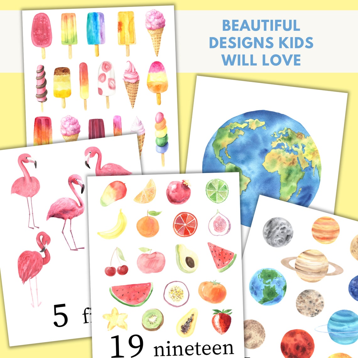 Number Flashcards, Numbers 1-20 Cards, Flash Cards, Preschool ...