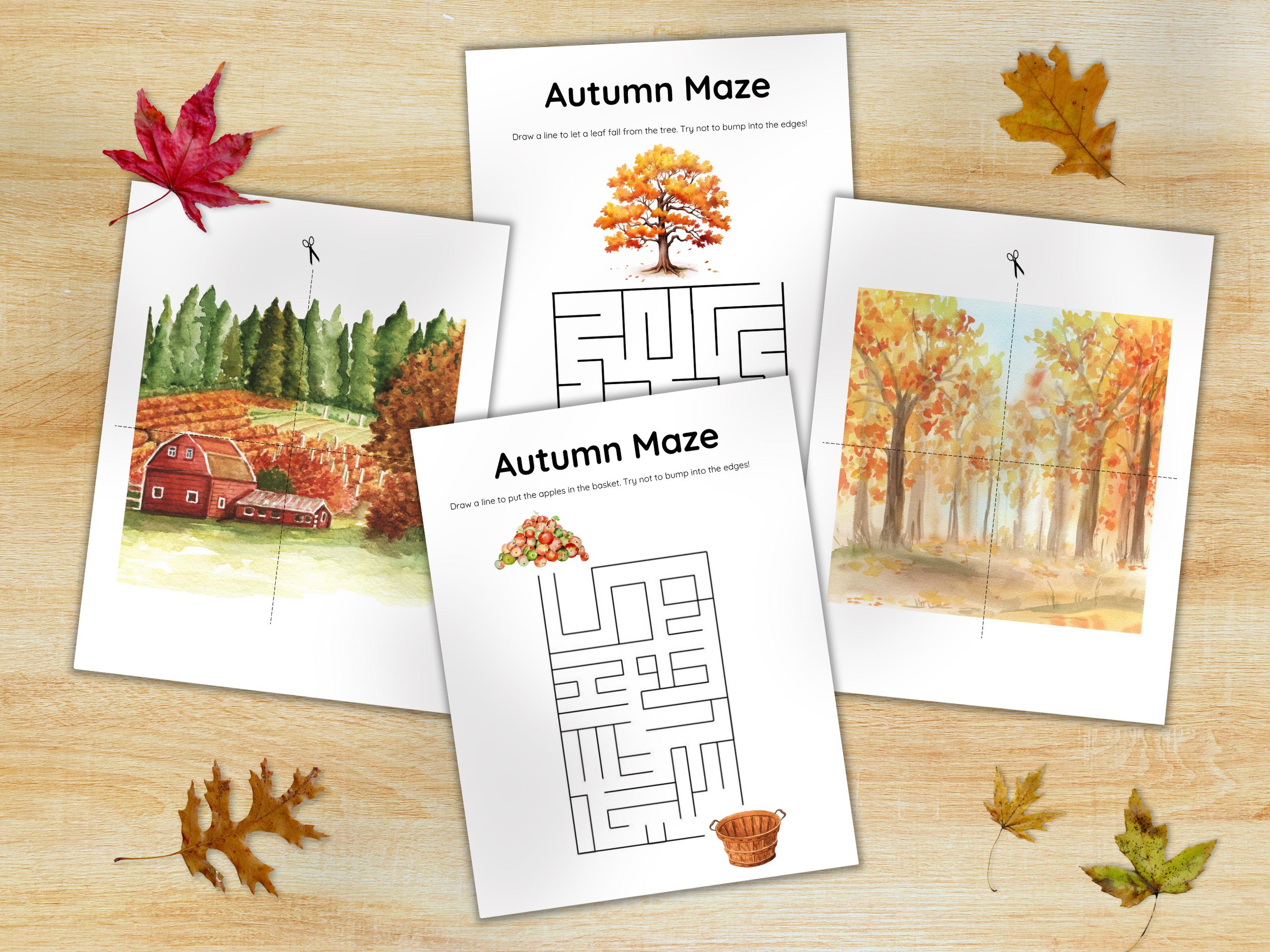 Autumn Unit Study, Fall Homeschool Printables, Fall Activity Pages ...