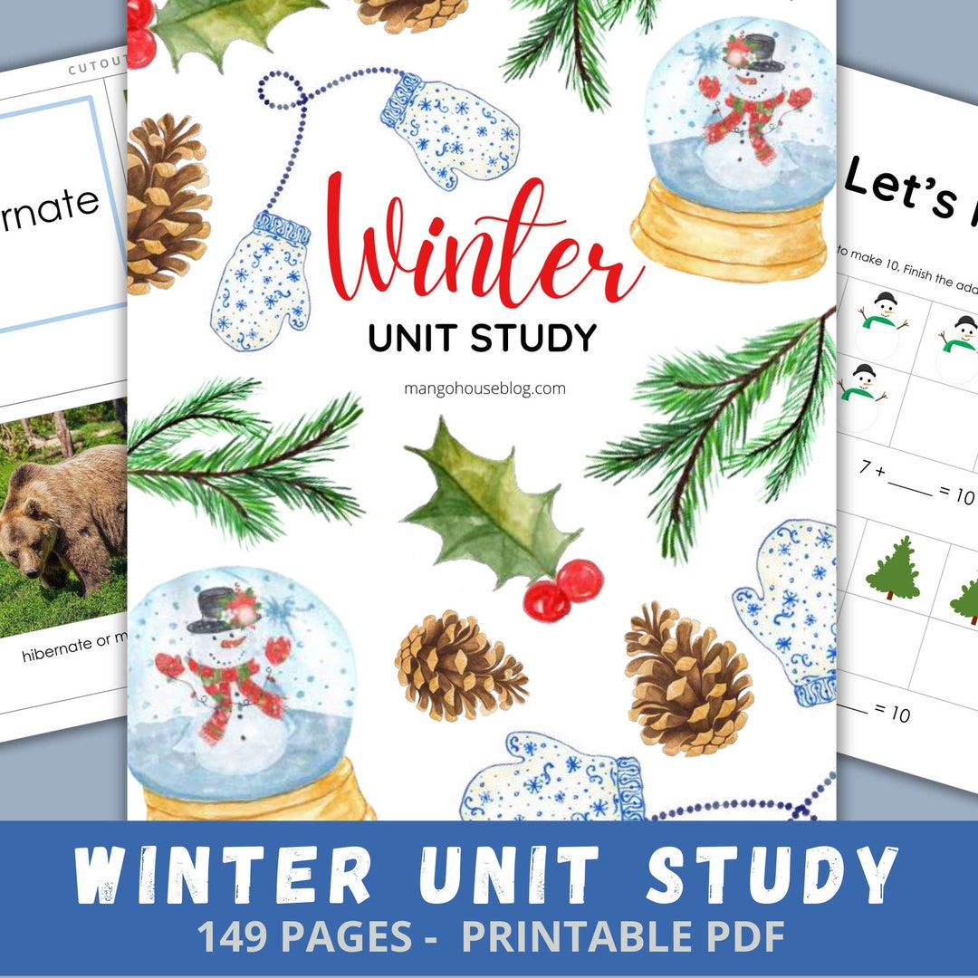 Winter Unit Study, Homeschool Winter Activity Bundle, Winter Learning ...