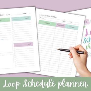 Homeschool Loop Schedule Planner: Printable PDF - Etsy