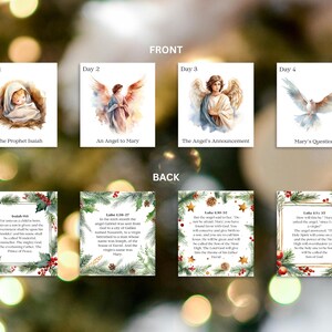 Advent Scripture Cards, Christmas Countdown Printable, Christmas Story ...