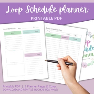 Loop Schedule Planner Printable, Homeschool Loop Schedule Planner, Loop ...