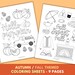 Autumn Fall Coloring Pages for Kids, Printable Coloring Sheets ...