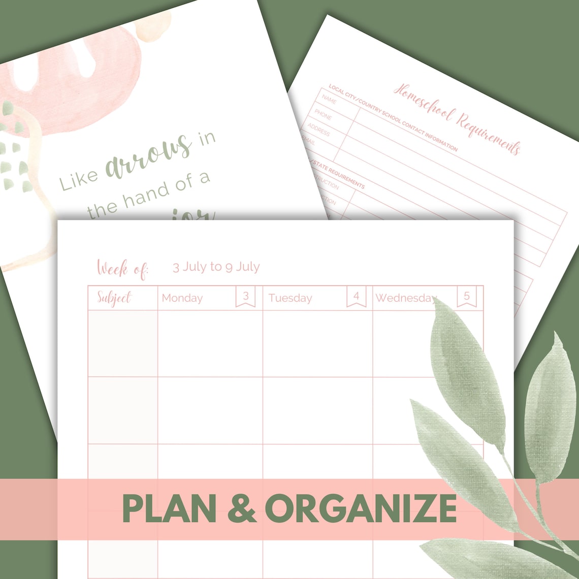 Homeschool Planner, Homeschool Planner Printable, Homeschool Planner ...
