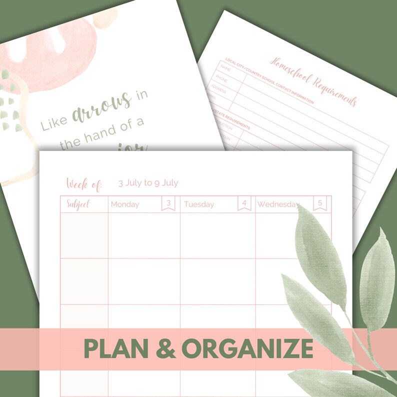 Homeschool Planner, Homeschool Planner Printable, Homeschool Planner ...
