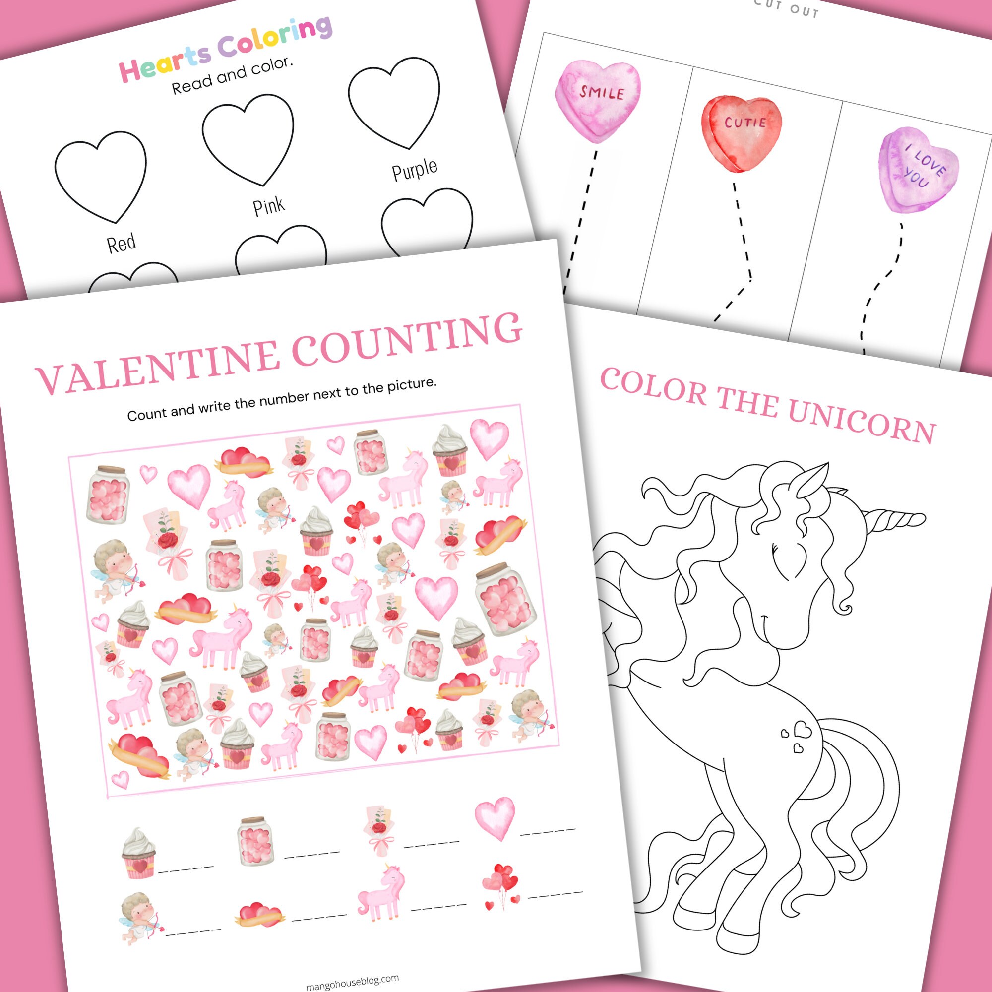 Valentine's Day Activity Pack, Valentine's Day Printables, Valentine's ...