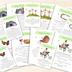 Easter Scripture Cards: Homeschool Activity Worksheets (printable) - Etsy