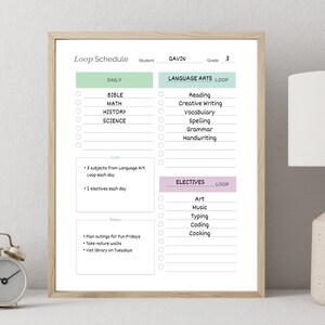 Homeschool Loop Schedule Planner: Printable PDF - Etsy