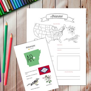 50 States Unit Study: US Geography, State Maps & Flashcards (PDF) - Etsy
