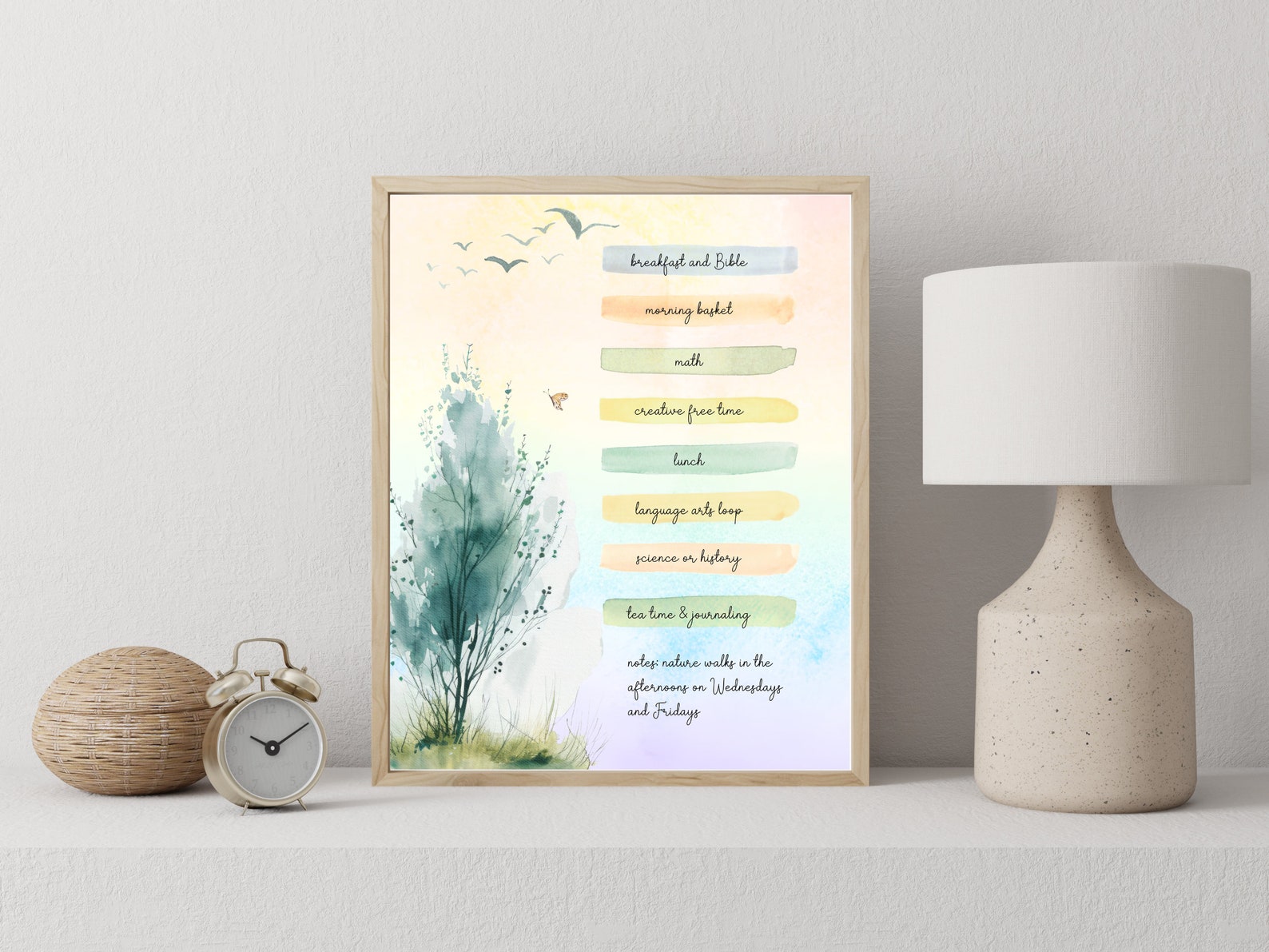 Nature Homeschool Flow Chart: Daily Kids Schedule (PDF/JPG) - Etsy